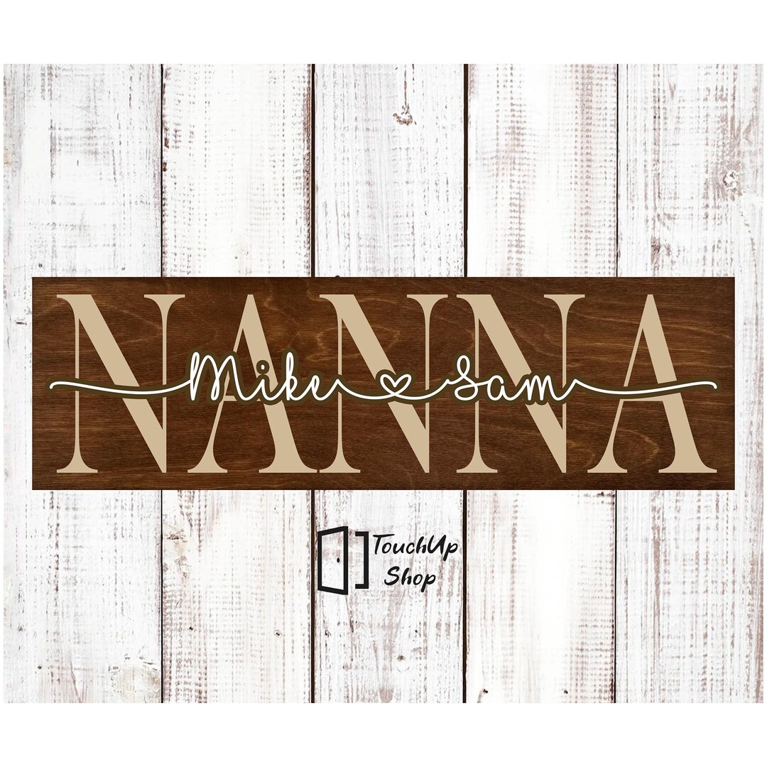 Personalized Nanna Wood Sign - Custom Grandma Name Gift 7415 Christmas ...