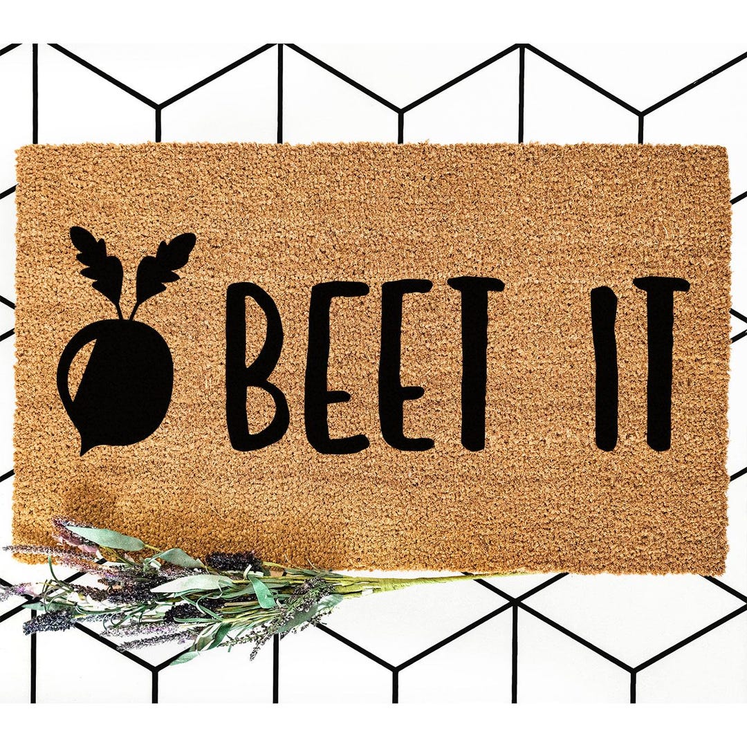 Doormat Beet It Welcome Mat Funny Doormat Door Mat Rug Doormat Front ...