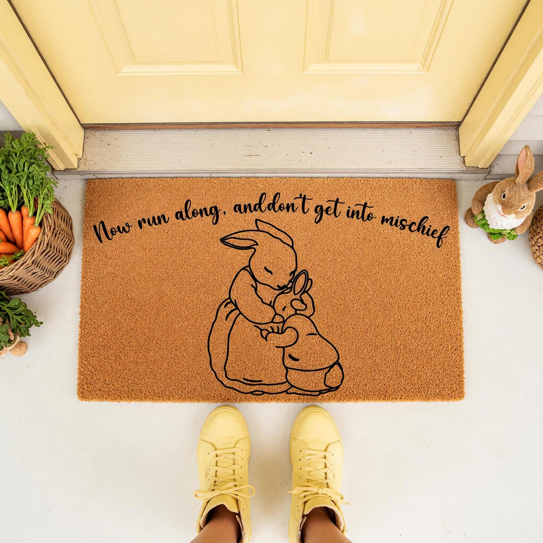 Funny Doormat: Now Run Along and Don't Get Into Mischief Welcome Mat - Etsy