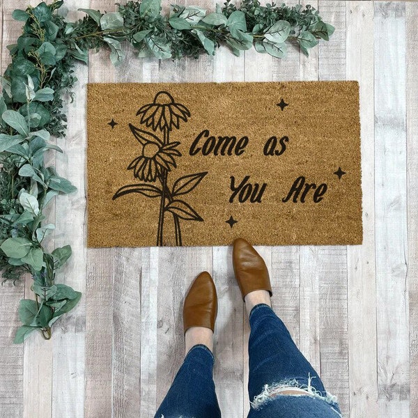 Come as You Are Doormat - Etsy