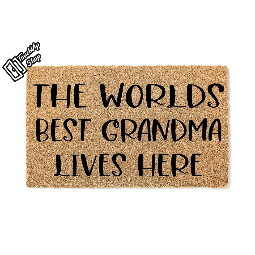 Doormat: World's Best Grandma Lives Here - Welcome Mat Front Door 6065 ...