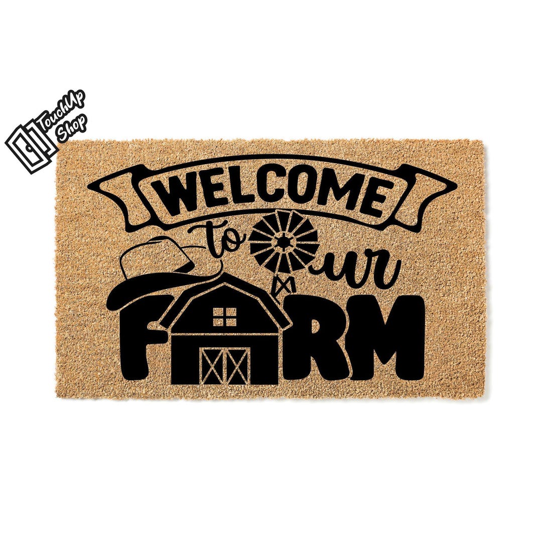 Welcome to Our Farm Doormat, Rustic Porch Decor 5923 - Etsy