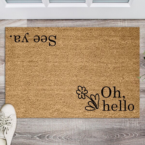 Hello Welcome Mat - Etsy