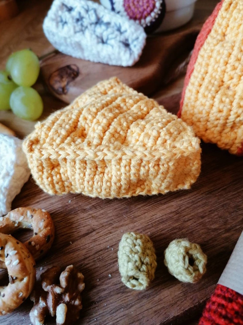 Crochet Cheese for Play Kids Kitchen Pretend Play Food Set - Etsy
