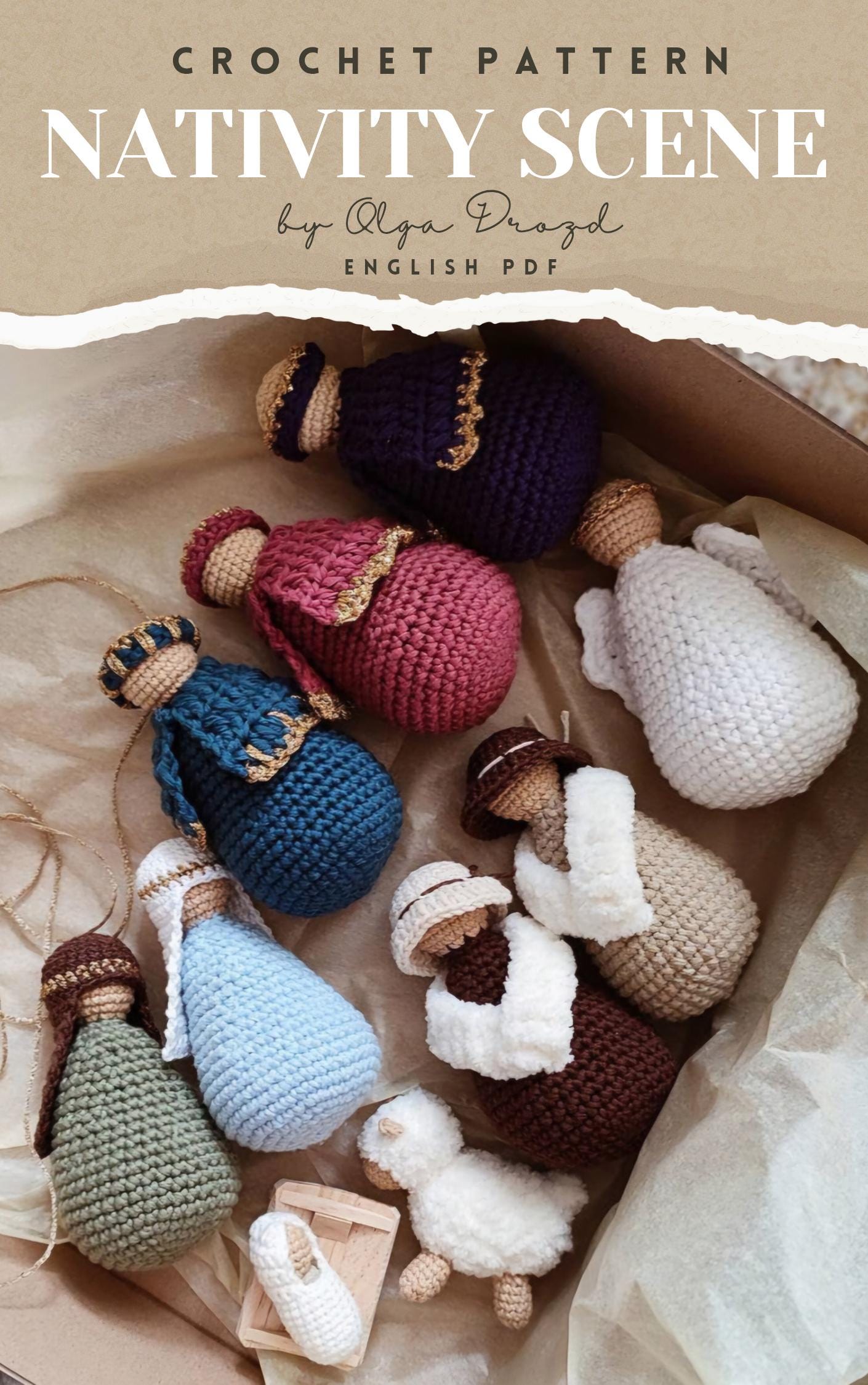Crochet Pattern Nativity Scene, PDF, Christmas Nativity Pattern ...