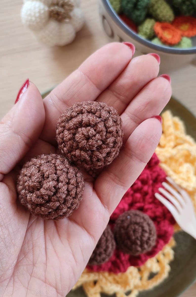 Dinner Set With Meatballs for Play Kids Kitchen Pretend Play - Etsy