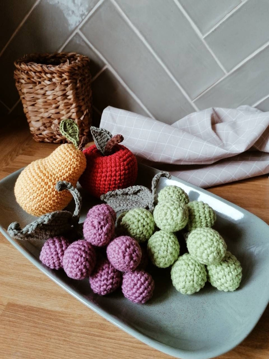 Crochet Grapes: Montessori Pretend Play Food, Toddler Gift, Play Food ...