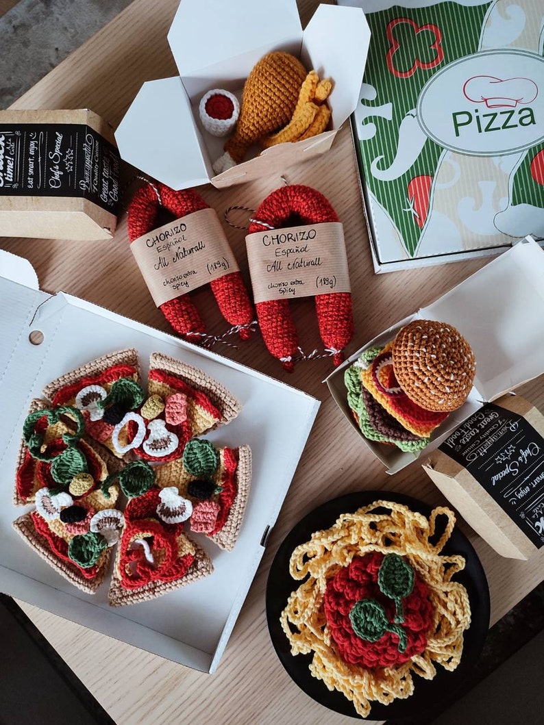 Crochet Food Spaghetti. Pasta With Tomato Sauce. Kids Kitchen | Etsy