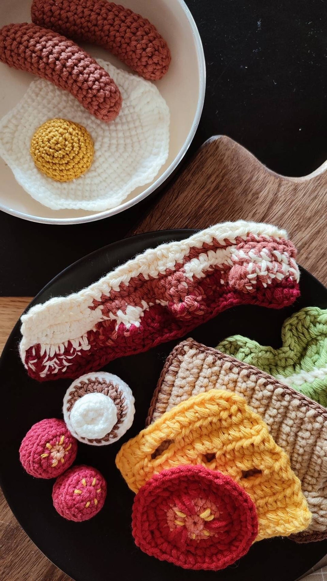 Crochet Bacon, Play English Breakfast, Pretend Play Food, Kids Kitchen ...