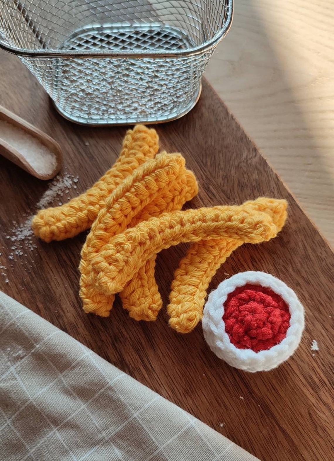 Crochet Set Food Fish Dinner Play Kitchen Play Restaurant | Etsy