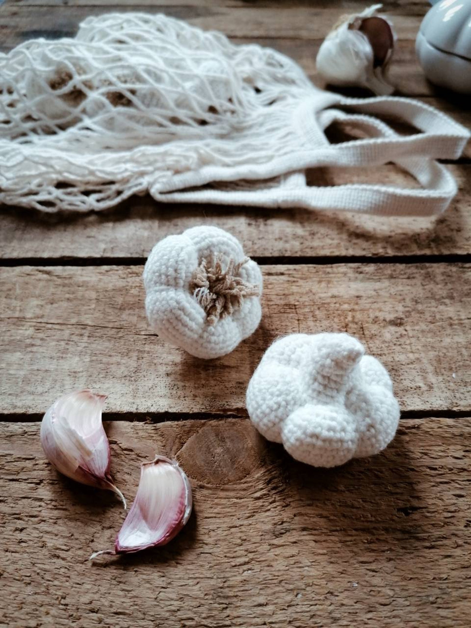 Crochet Garlic Braid Wall Art Kitchen Ornament Vintage - Etsy