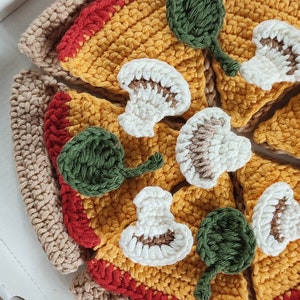 Pizza With Mushrooms for Play Kids Kitchen, Pretend Play Food, Play ...