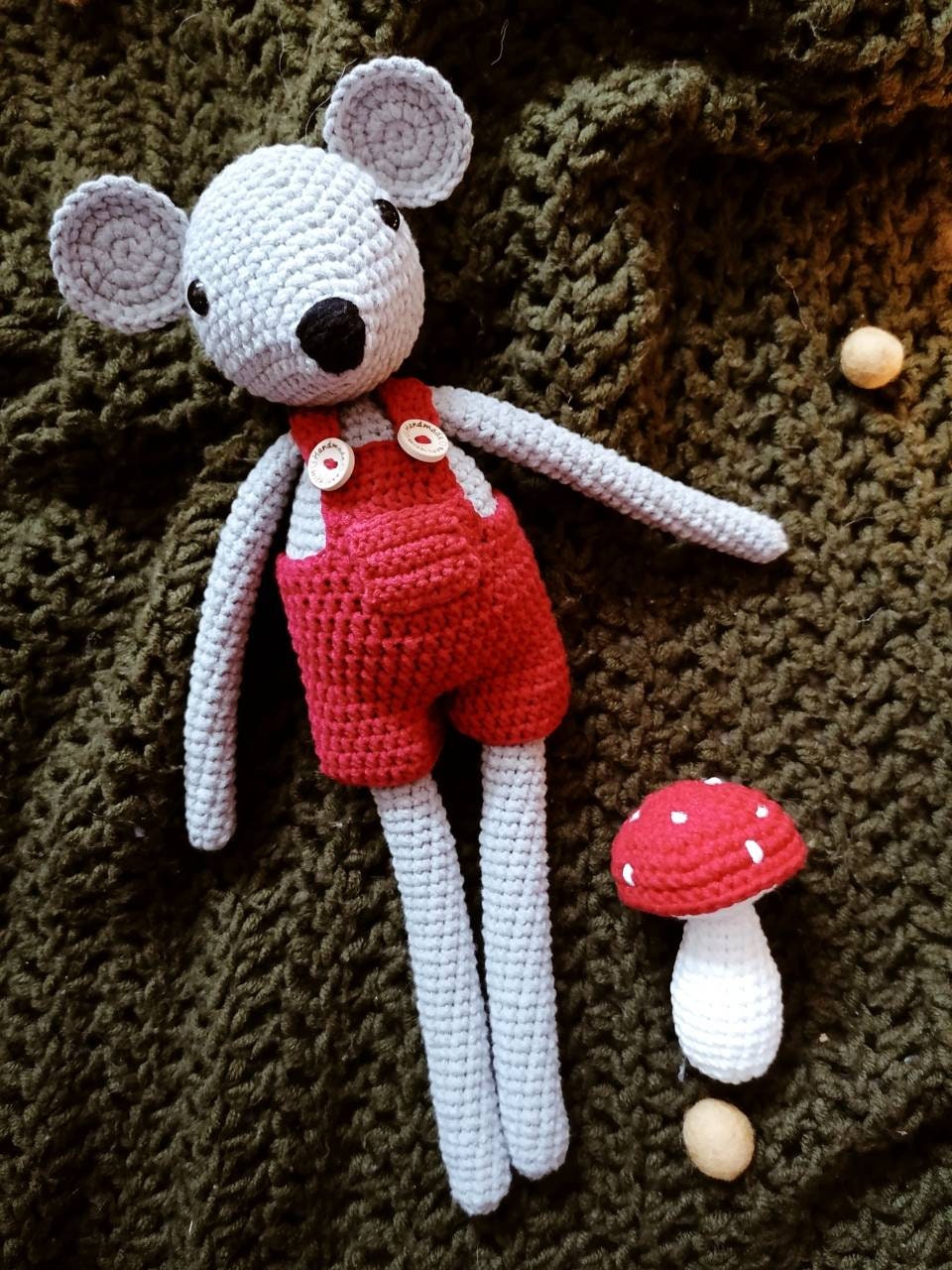 Crochet cuddly mouse toy nursery ideas toys baby shower | Etsy