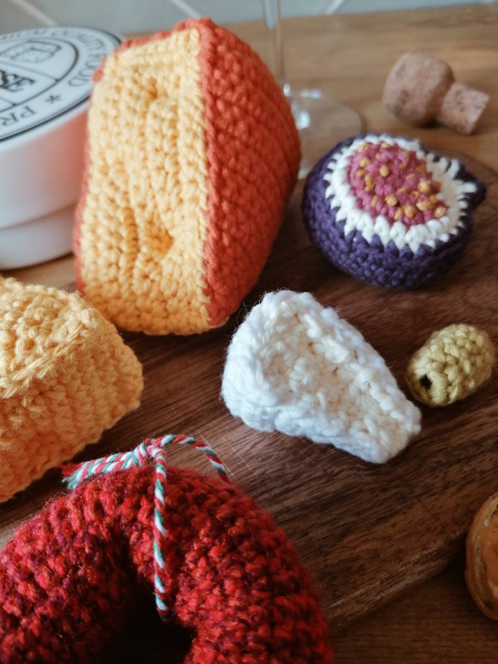 Crochet Cheese for Play Kids Kitchen Pretend Play Food Set - Etsy