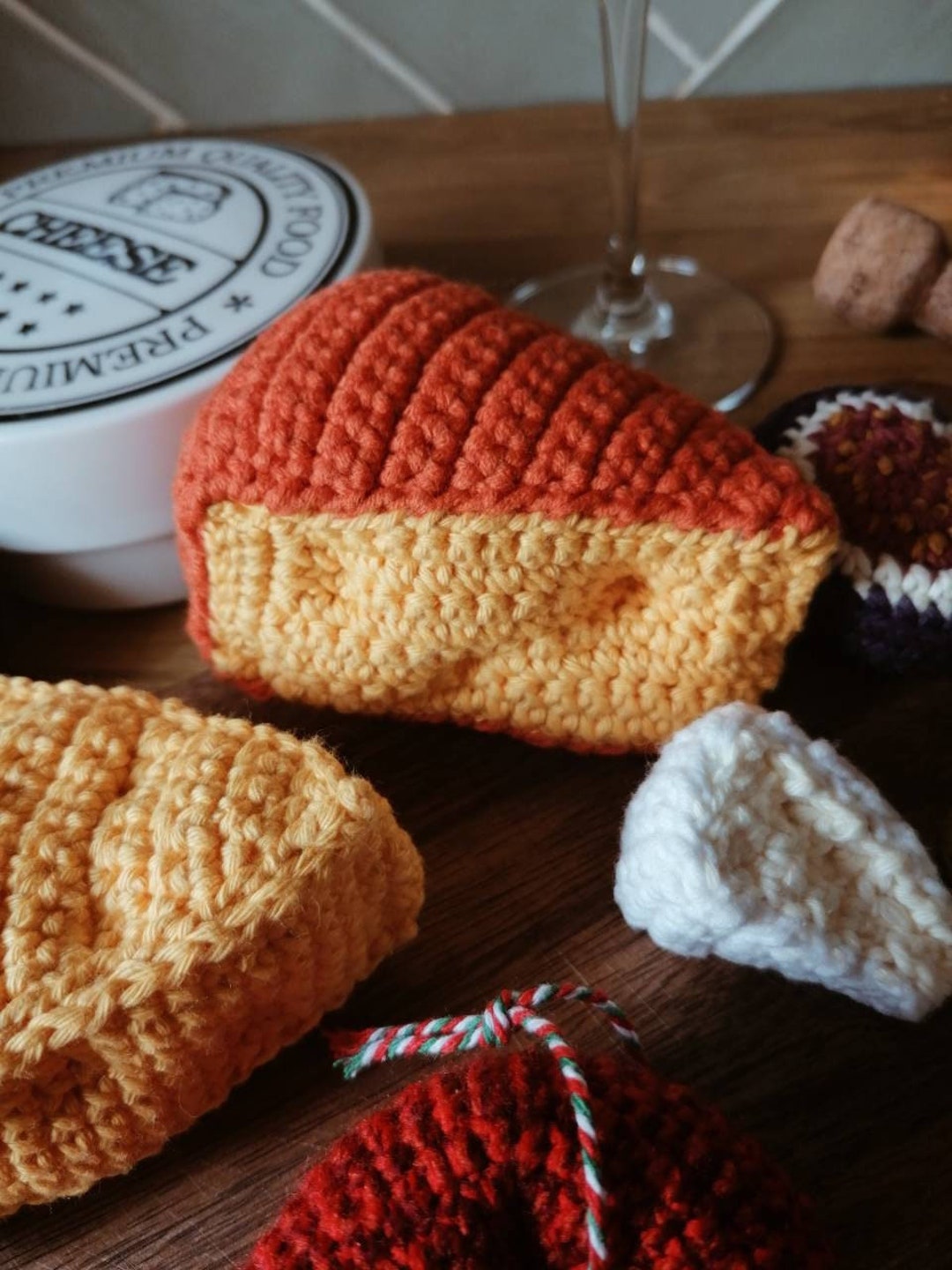 Crochet Gouda Cheese Toy: Pretend Play Food, Montessori Toy, Soft Kids ...