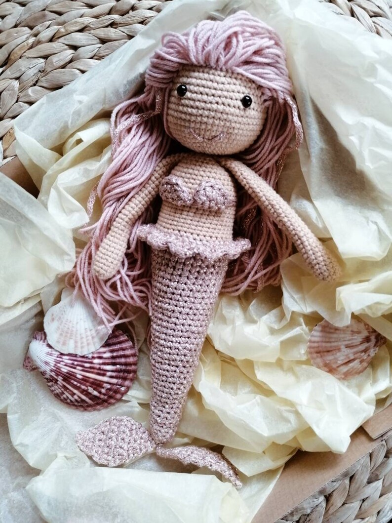 Crochet Little Mermaid Doll Cuddly Baby Mermaid Soft Toy for | Etsy
