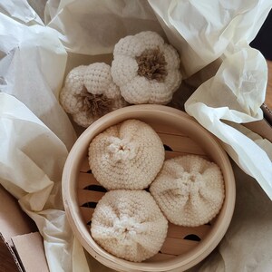Crochet Dim Sum Dumplings, Xiao Long Bao, for Play Kids Kitchen, Pretend Play Restaurant ...