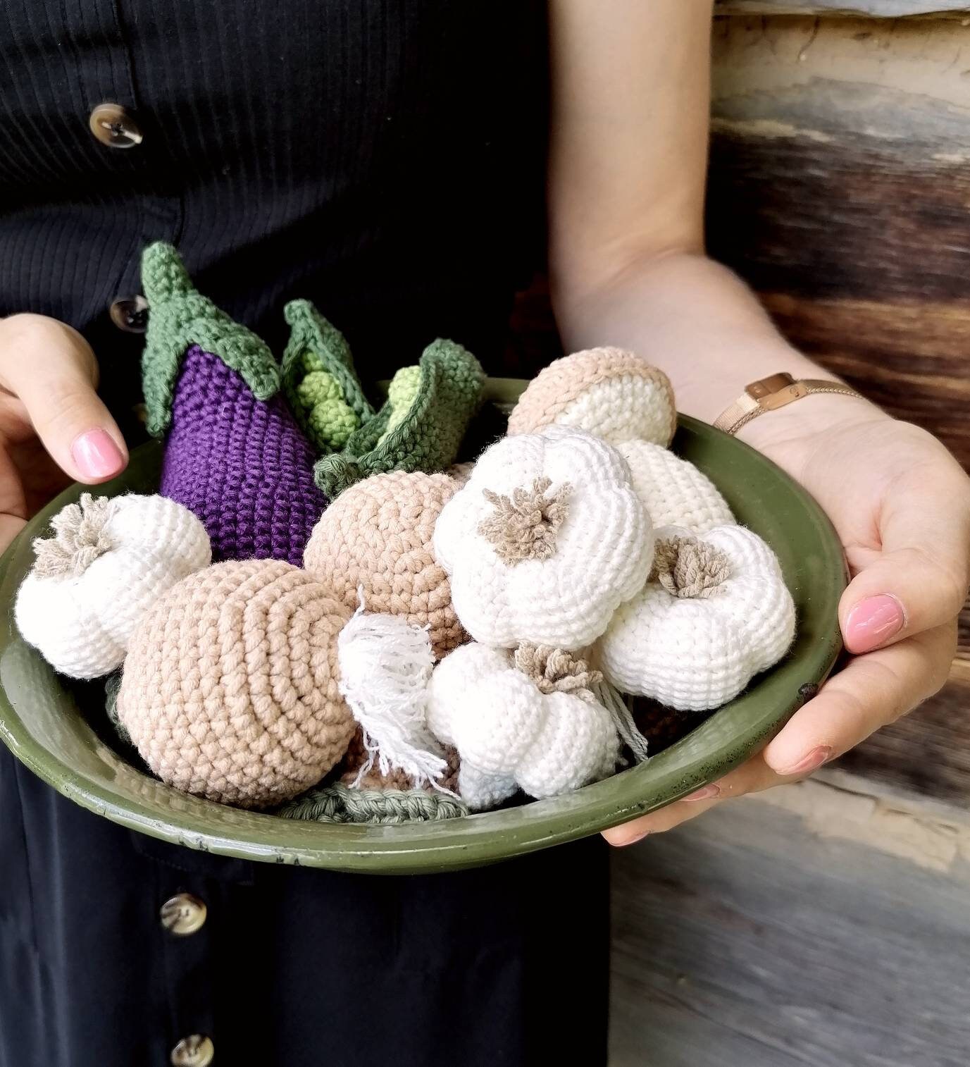 Crochet Garlic Crochet Food for Kids Decoration for Kitchen - Etsy Canada