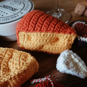 Crochet Cheese for Play Kids Kitchen, Pretend Play Food Set, Toddler ...