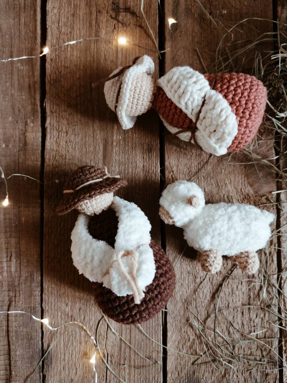 Crochet Nativity Set – Mary, Joseph, Baby Jesus Figures, Christmas ...