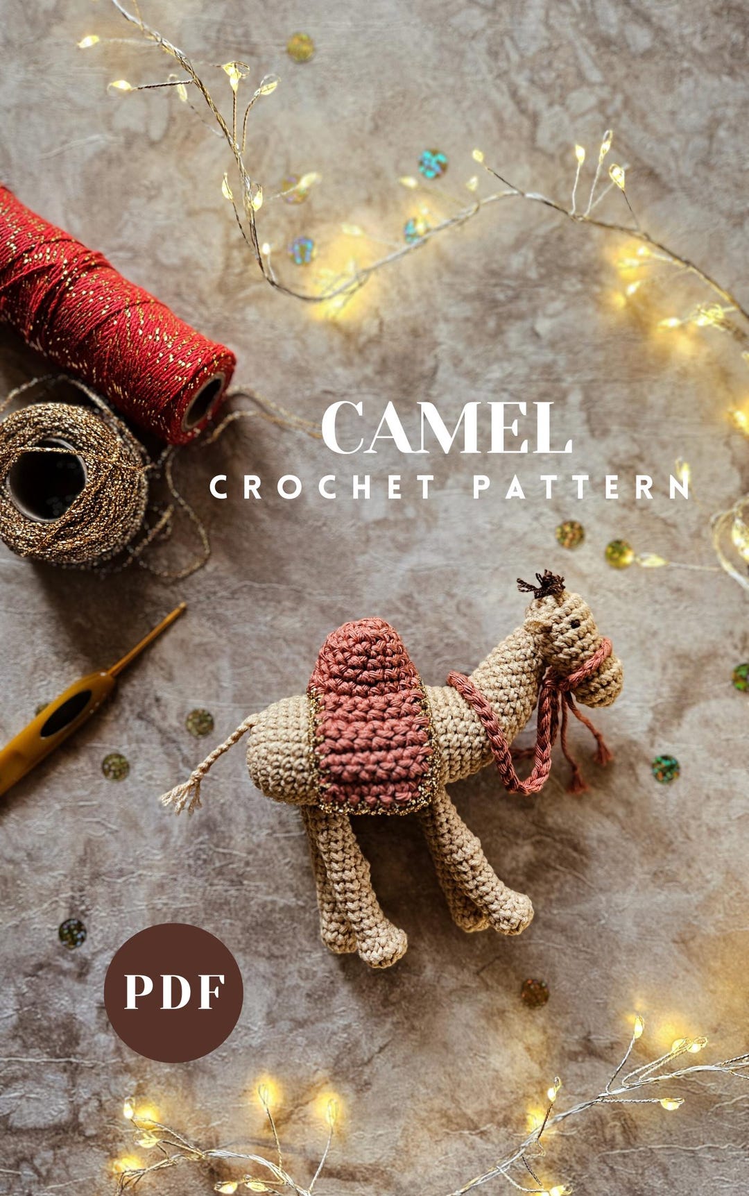 Camel CROCHET PATTERN. PDF. Christmas Nativity Scene, Crocheted Figures ...