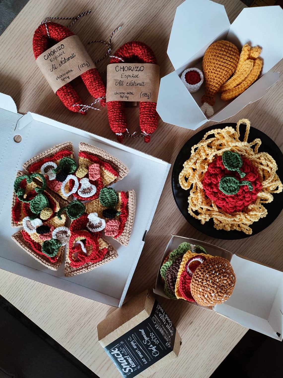 Crochet Food Spaghetti. Pasta With Tomato Sauce. Kids Kitchen | Etsy