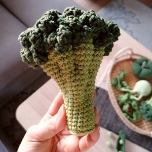 Crochet Broccoli for Play Kids Kitchen, Play Vegetables, Educational ...