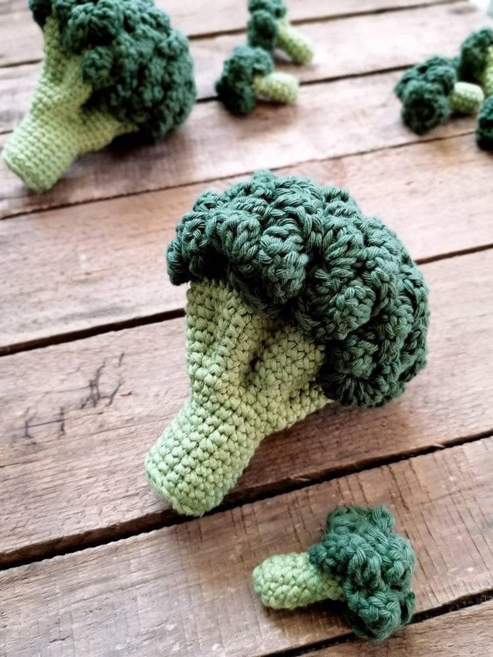 Crochet Broccoli for Play Kids Kitchen Play Vegetables - Etsy