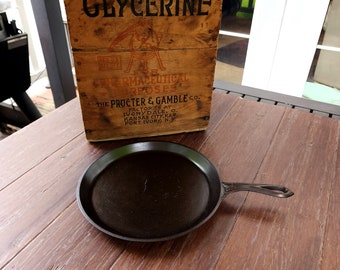 Antique Cast Iron SINGLE SPOUT Skillet 7 Gate Mark Heat Ring, Fancy ...