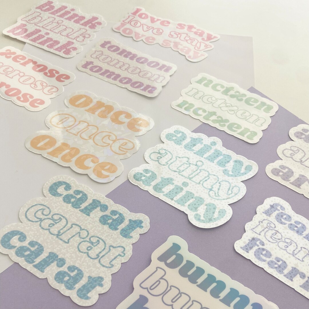 Kpop Fandom Stickers [kpop Holographic Decals for Laptop, Water Bottle ...