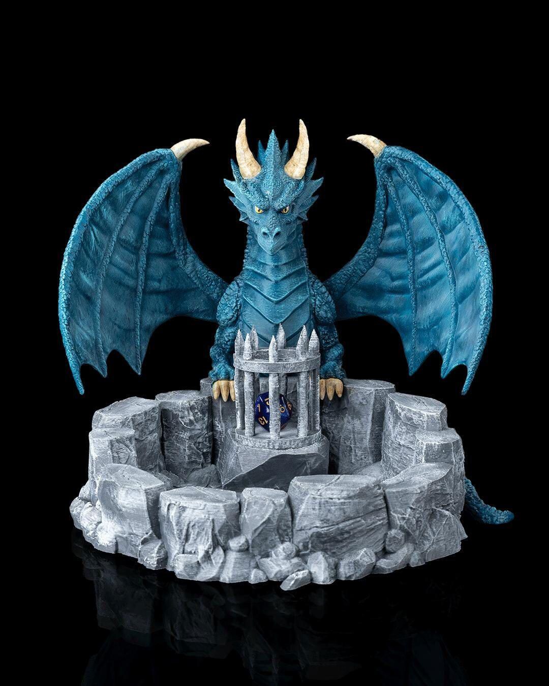 Dragon Arena Dice Tower: Hand-painted Fantasy RPG Tabletop Roller - Etsy