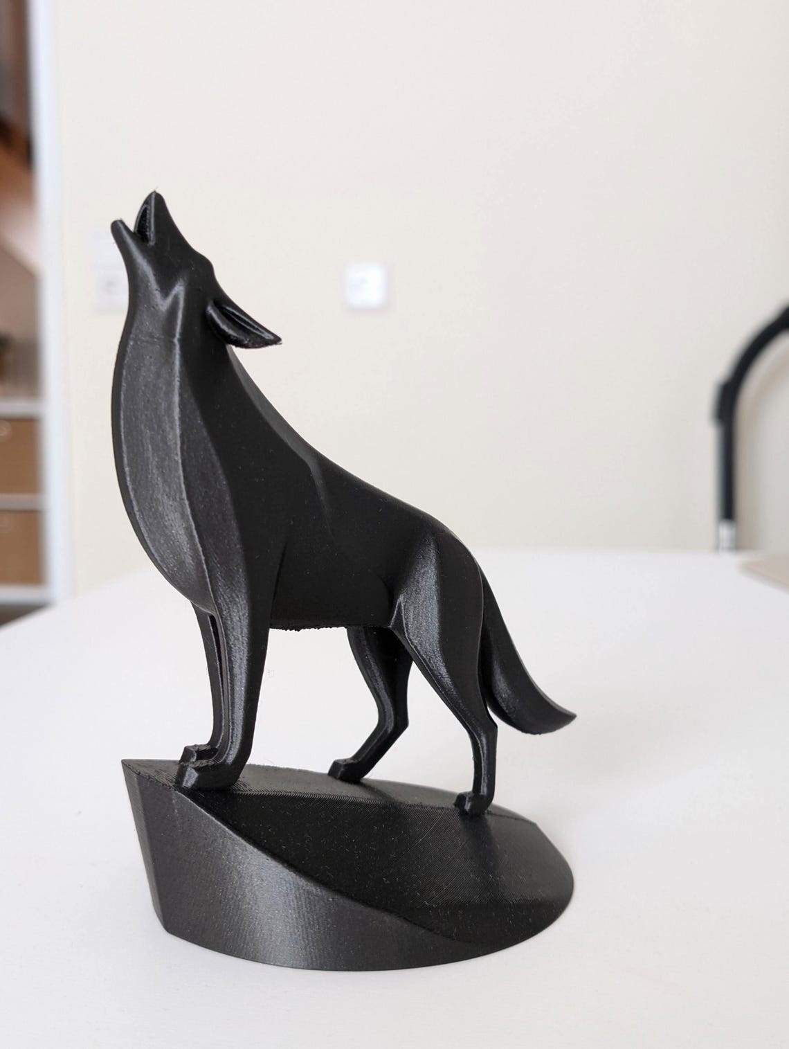 Low Poly Wolf Howling Sculpture Minimalist Animal Home Decor - Etsy