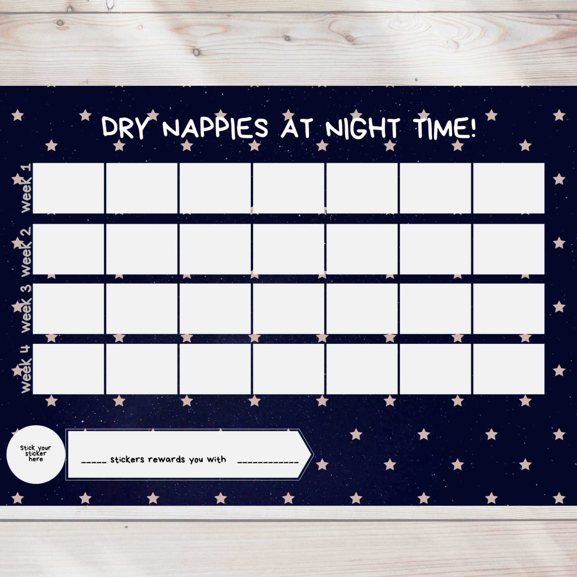 Dry Nappies Reward Chart | Etsy