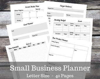Small Business Planner Printable Etsy Shop Seller Organizer Freelance ...