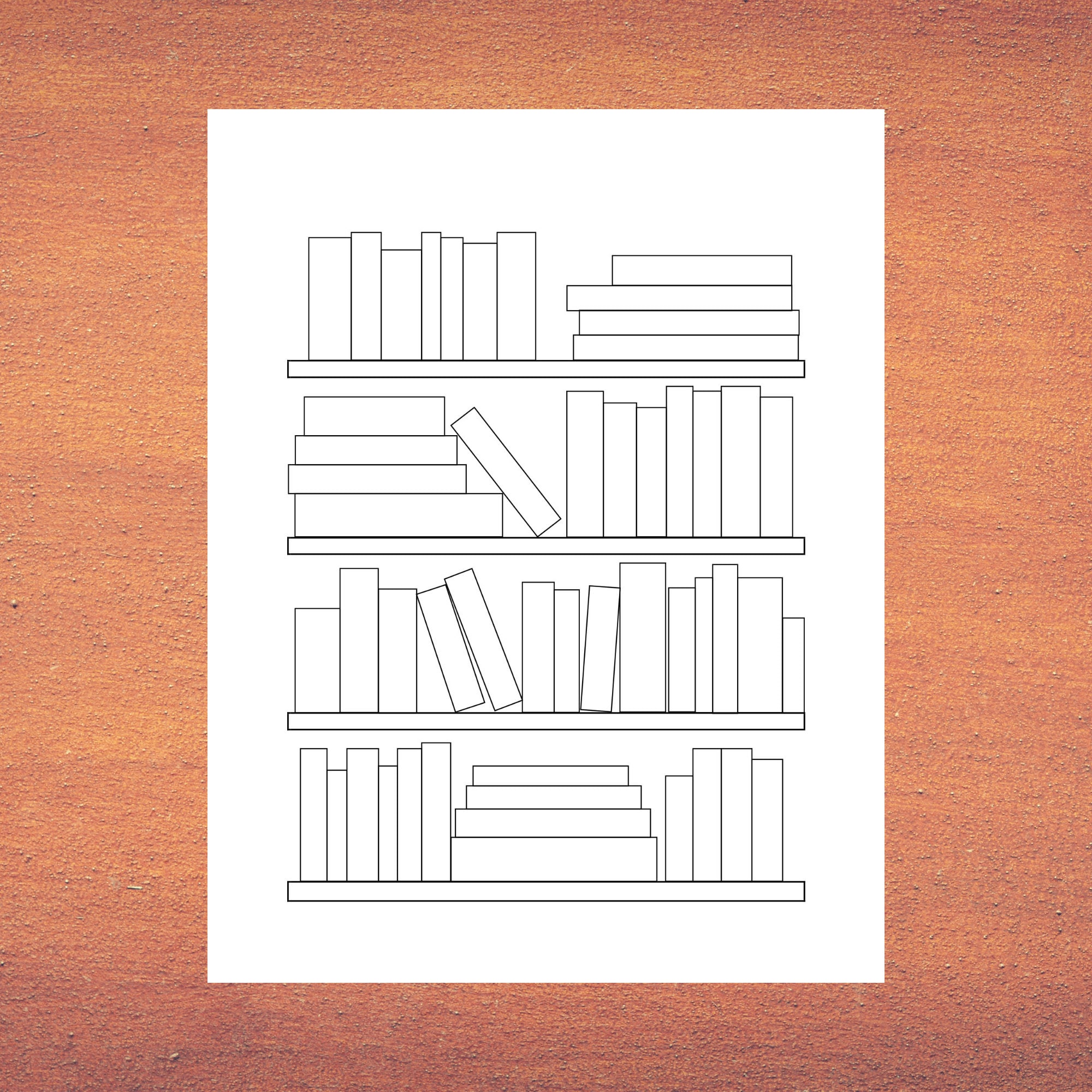 Bookshelf Tracker Printable | Reading Tracker | Letter Size, Instant ...