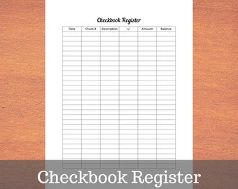 Printable Check Register How to Balance a Check Book New - Etsy