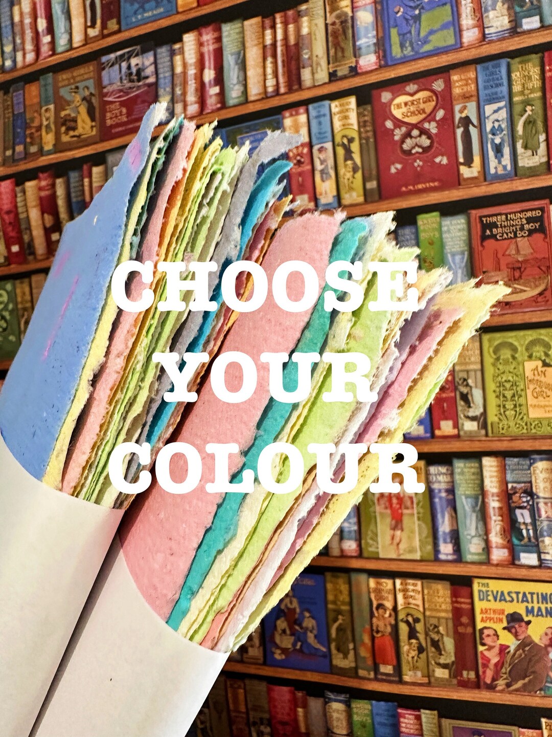 Choose Your Colour. Handmade Paper, 10 Sheets Recycled Textured ...