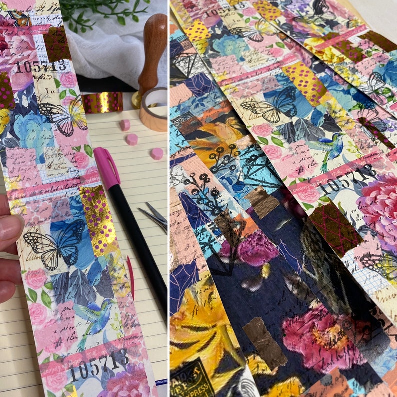 Page Borders. Vintage Paper Snippet Rolls Ephemera 30cm Strip Bundle of ...