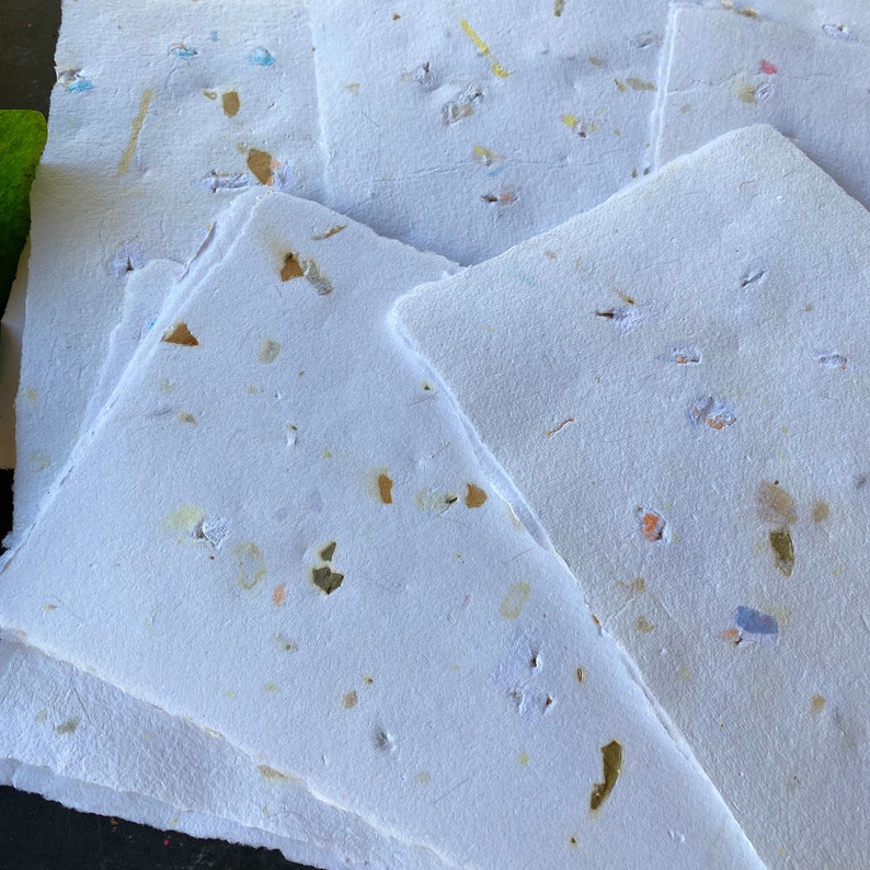 Plantable seed paper 8 sheets Handmade Recycled Paper | Etsy