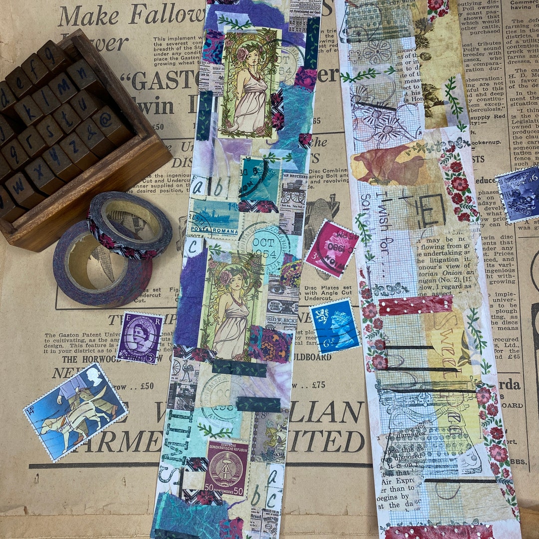 Page Borders. Vintage Paper Snippet Rolls Ephemera 30cm Strip Bundle of ...