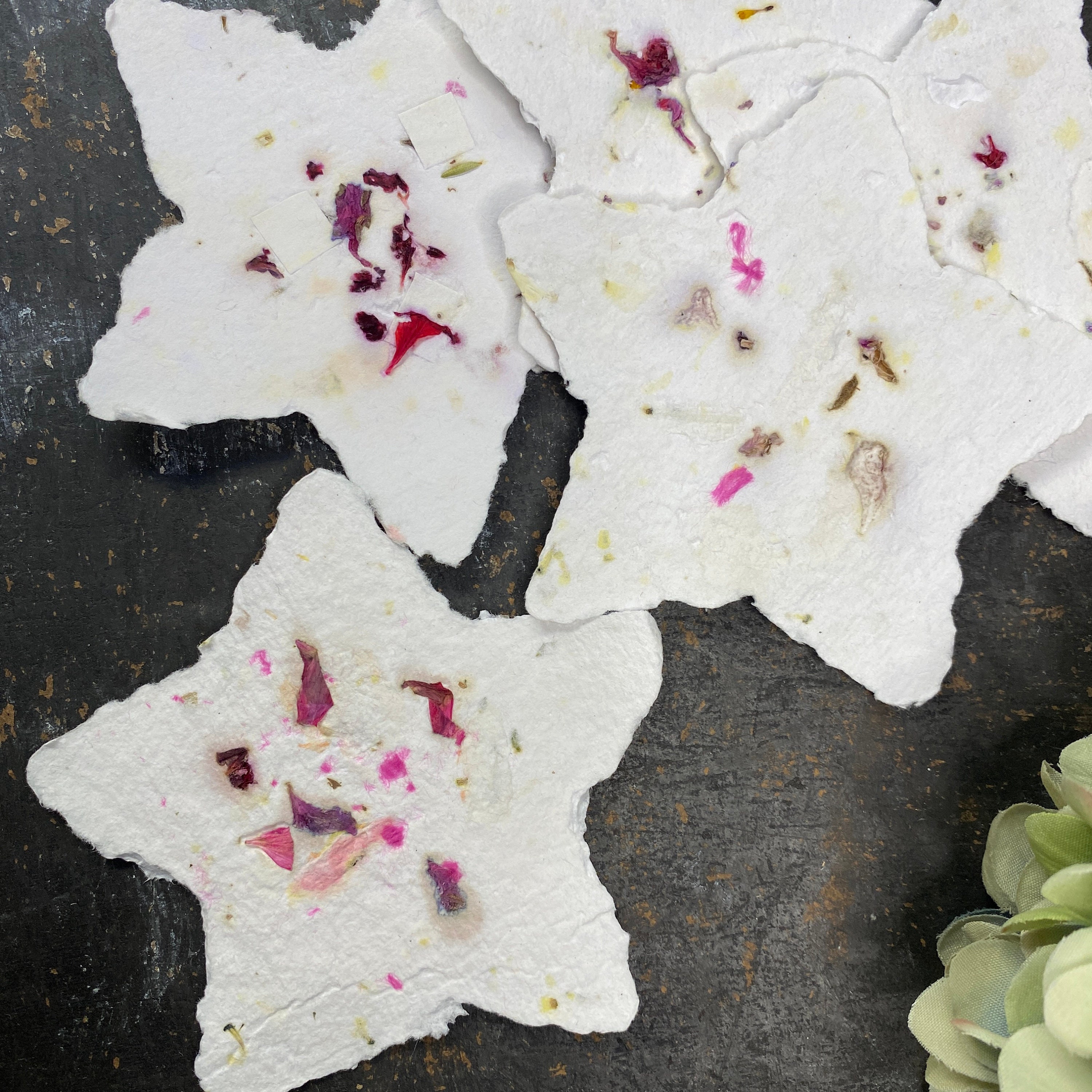 Plantable Seed Paper Gift Tag Stars, Party Favours, Recycled Handmade ...