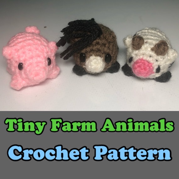 Tiny Farm Animals Crochet Pattern | Etsy