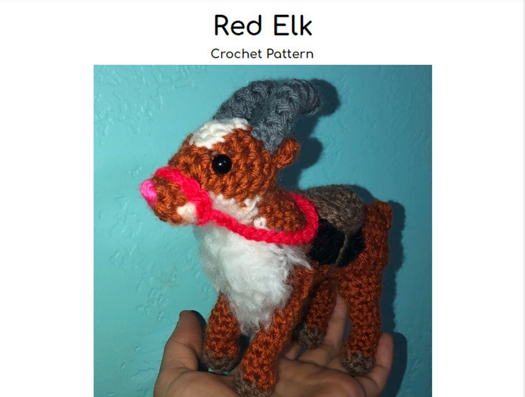 Red Elk Crochet Pattern - Etsy