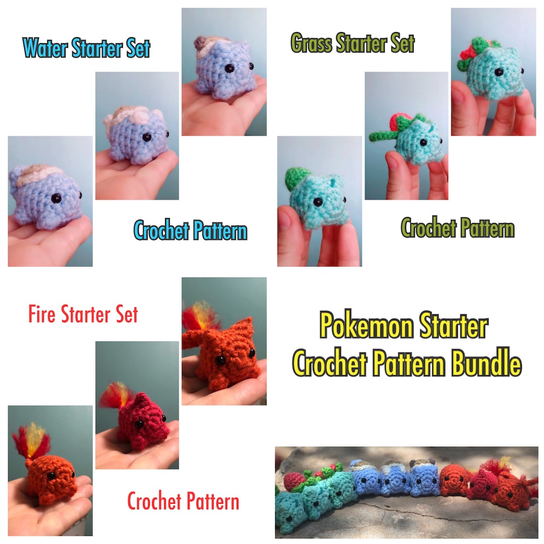 Pokemon Starter Crochet Pattern Bundle - Etsy