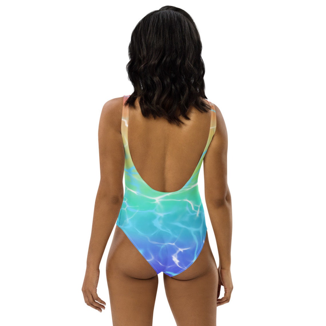 Rainbow One Piece Swimsuit Etsy