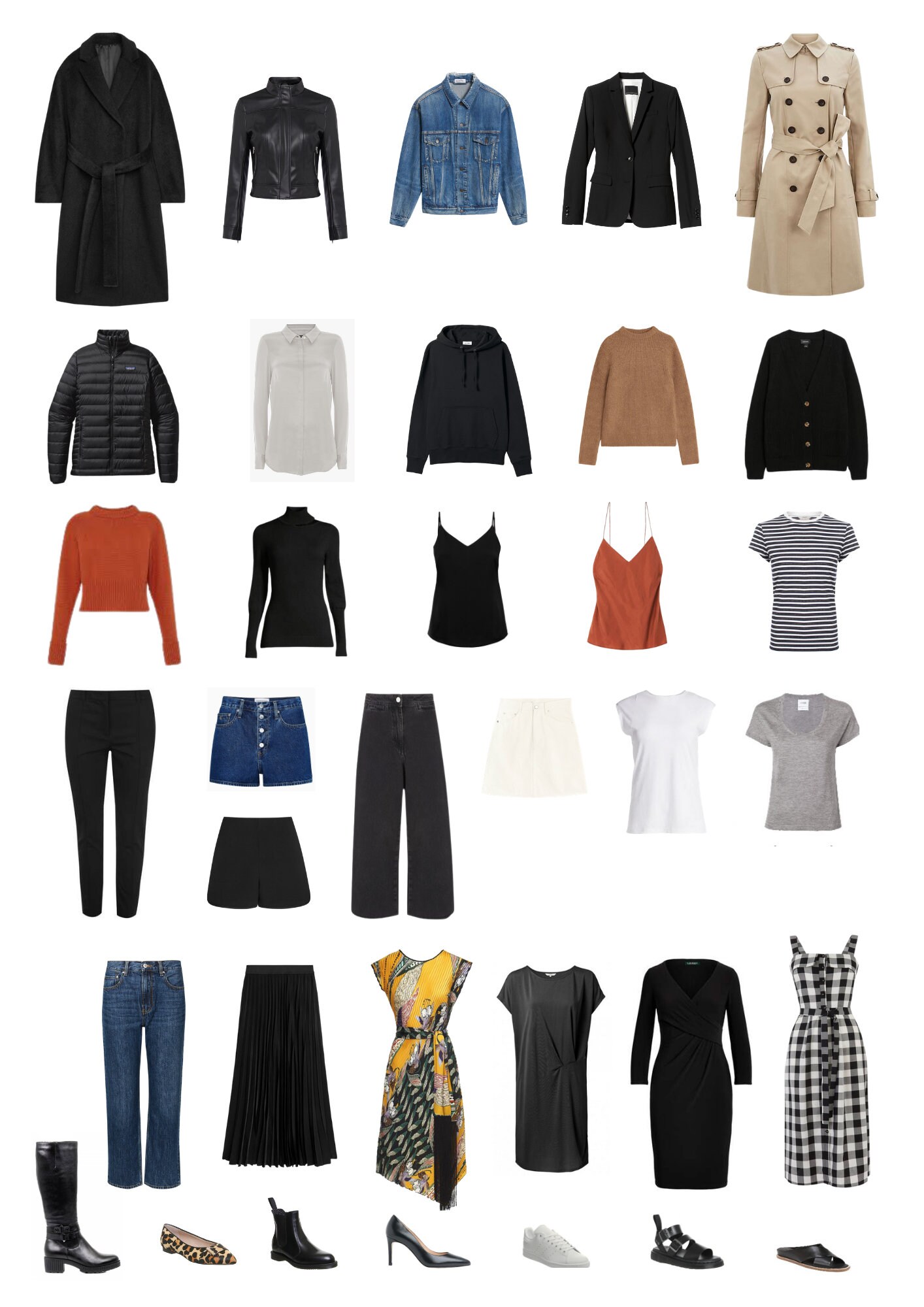 Core Capsule Wardrobe Fashion Stickers Woman Fashion - Etsy