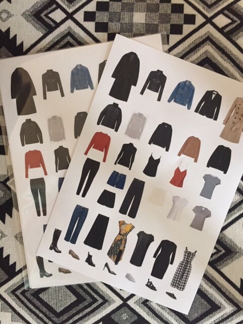 Core Capsule Wardrobe Fashion Stickers Woman Fashion - Etsy