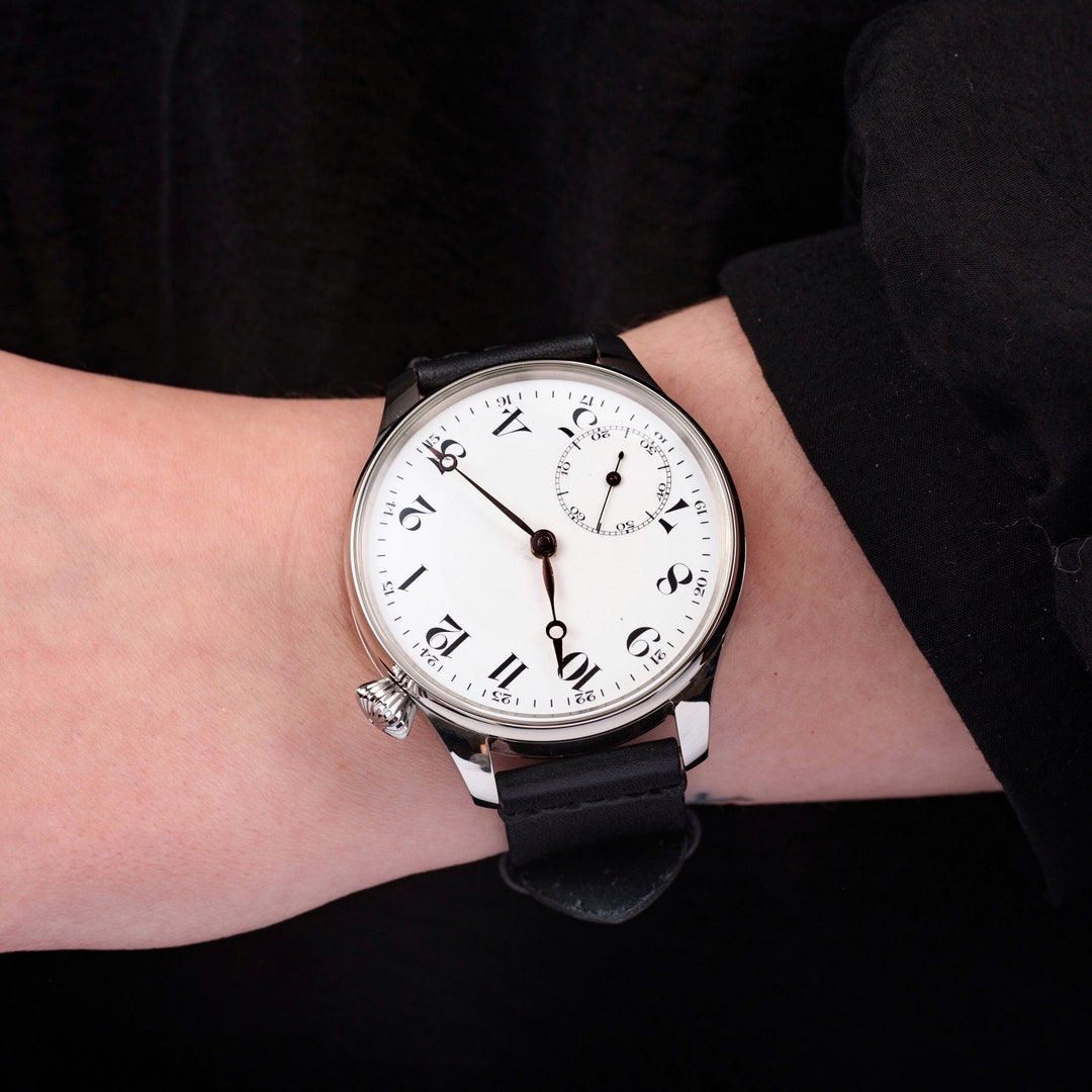 Mens Vintage Watch Swiss Made Antique Movement From 1930s, 48mm Steel ...