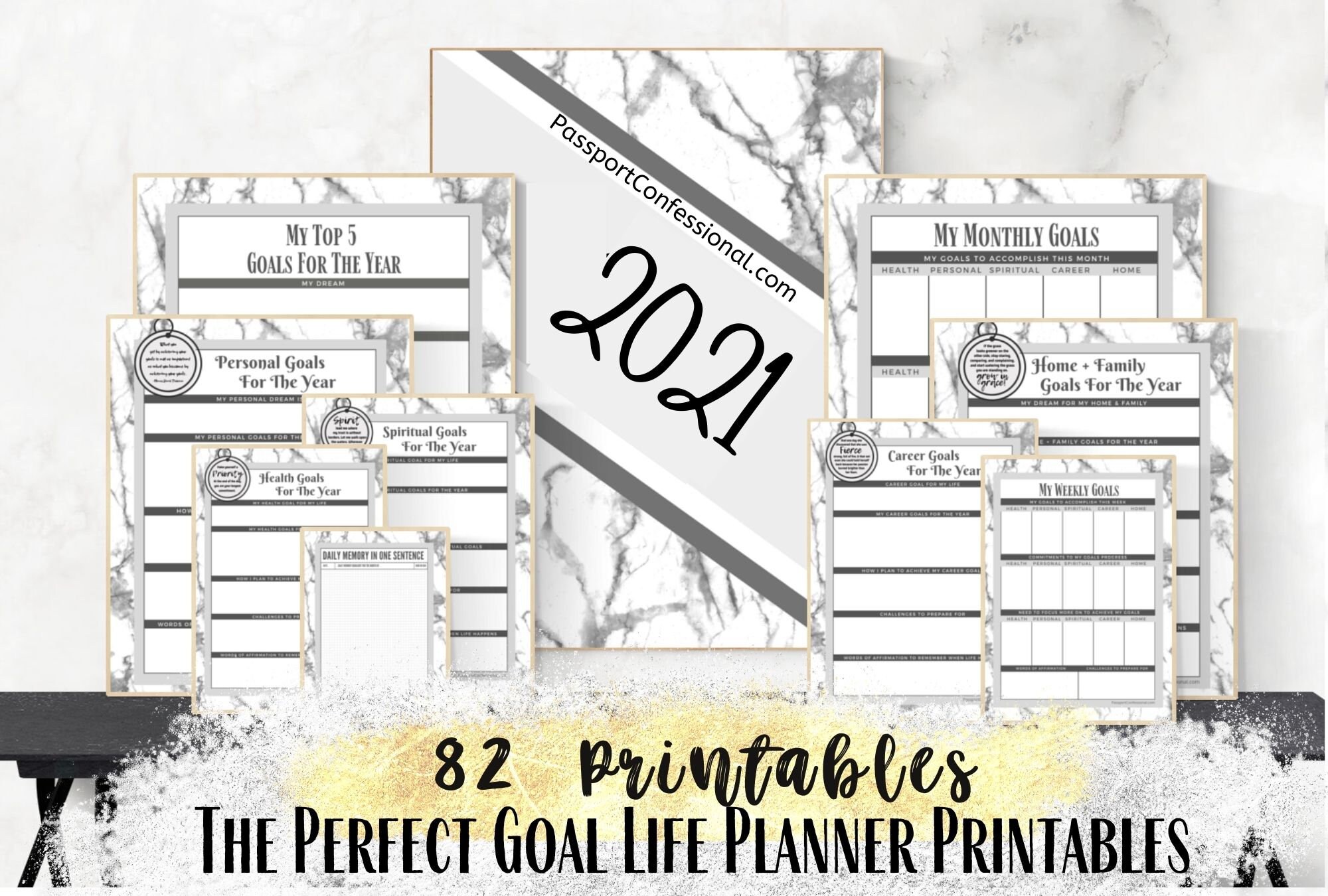 2021 Calendar Life Planner Bullet Journal Habit Tracker - Etsy