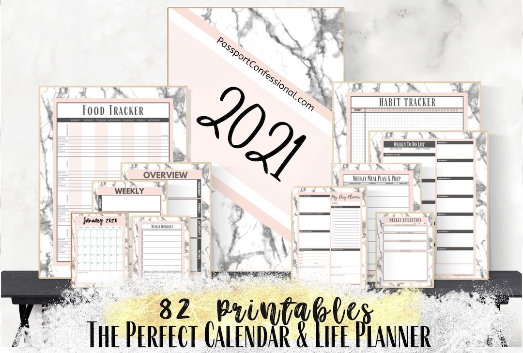 2021 Calendar, Life Planner, Bullet Journal, Habit Tracker, Goal ...